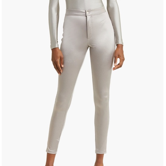 SKIMS | Pants & Jumpsuits | Skims Silver Disco Pants | Poshmark